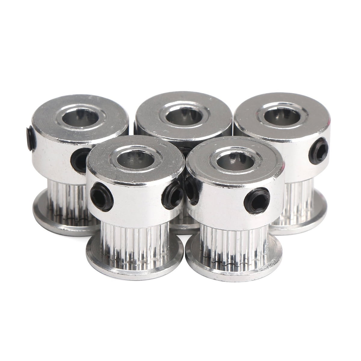 NIAIZEK 5-Pack Aluminum Printer Belt Pulley Round Tooth Profile for 3D ...