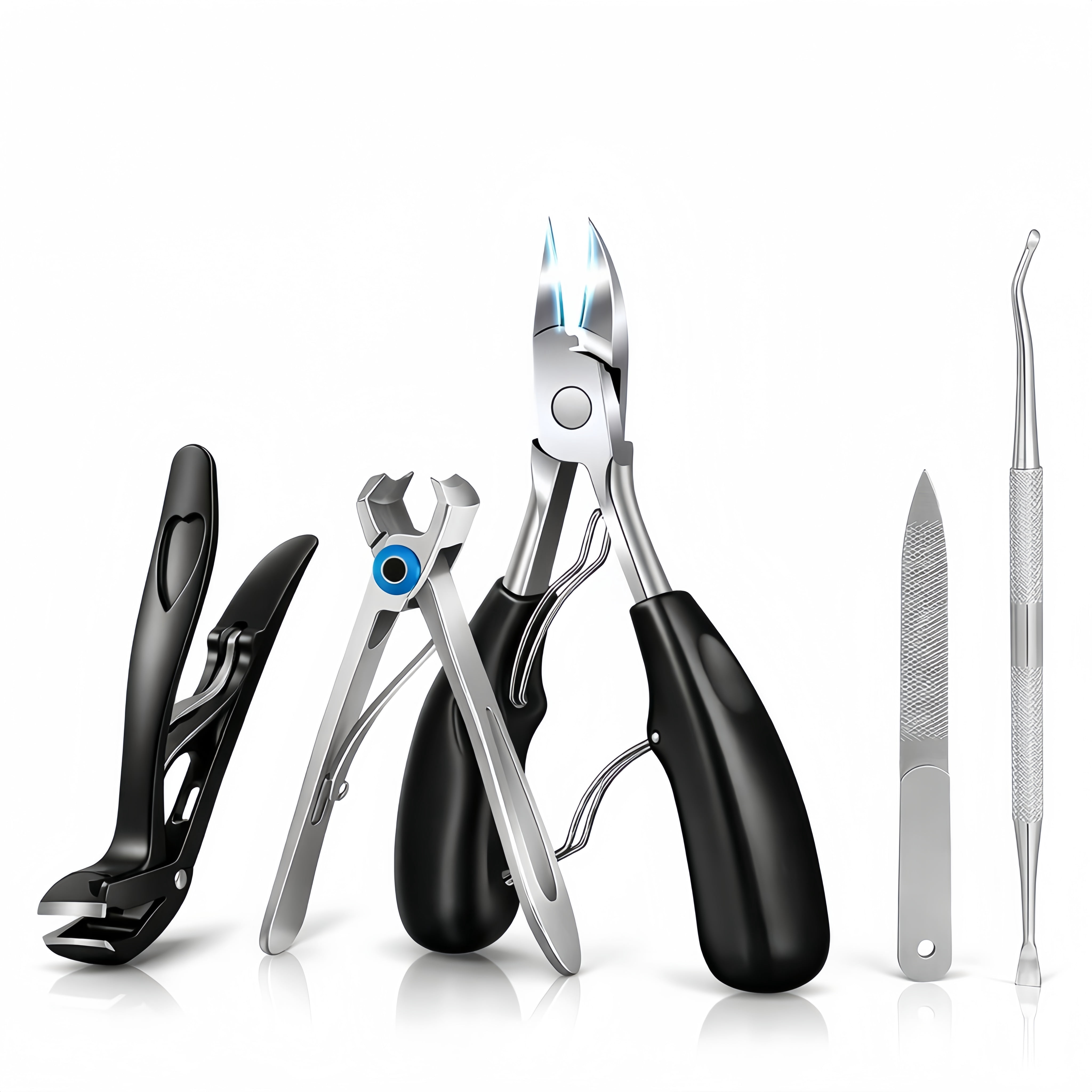 5 PCS Toenail Clippers Set, Ingrown Toenail Tool Kit with Nail Clippers ...