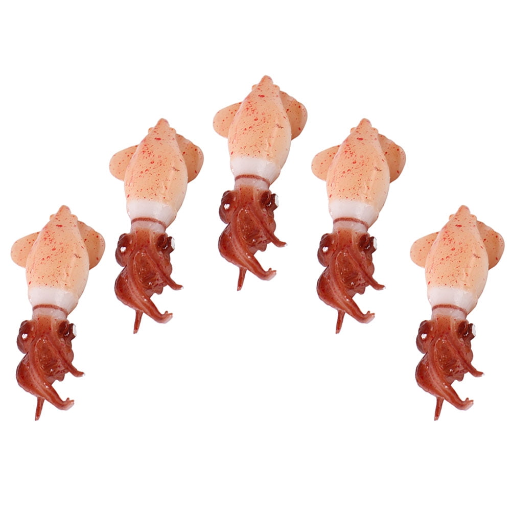 5 PCS Toy Adwoa The Ad Squid Figurine Simulation Squid Figure Food ...