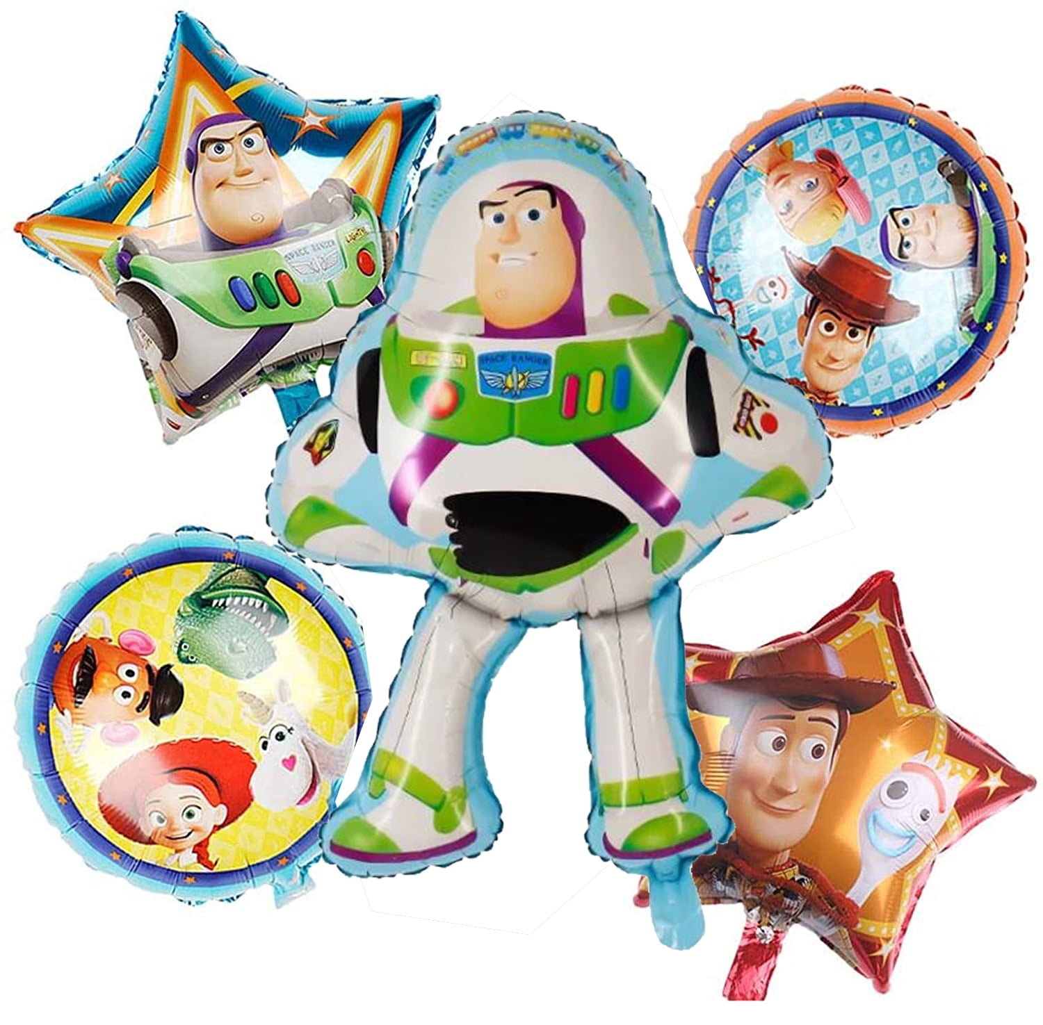 5 PCS Toy Story Balloon Party Supplies 30" Foil Balloons Baby Shower ...