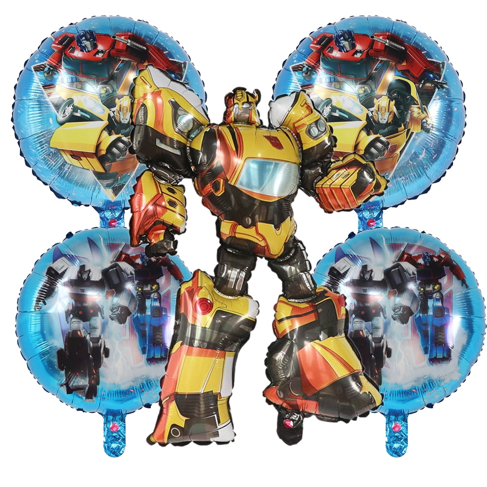 5 PCS Transformer Balloons Robots Theme Decorations Bumble Bee Balloon ...