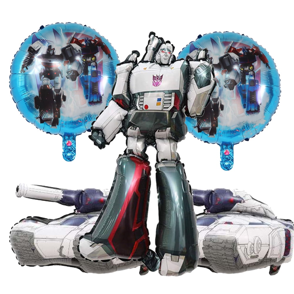 5 PCS Transformer Balloons Robots Theme Decorations Megatron Balloons ...