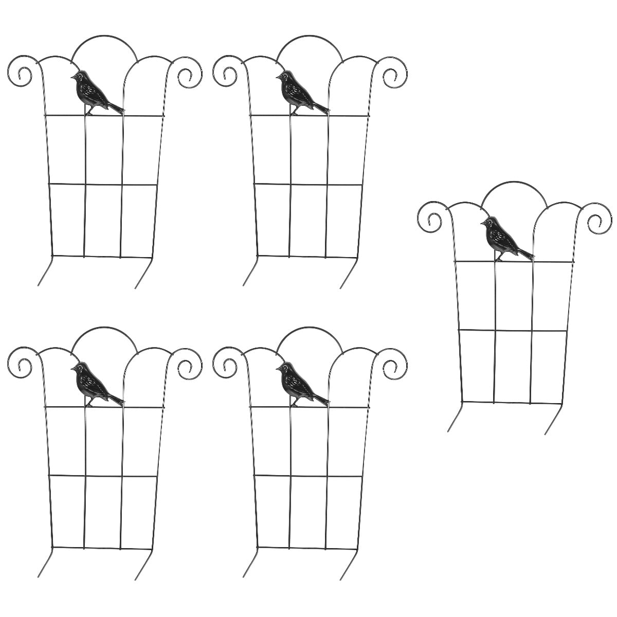5 PCS Trellis for Climbing Plants Outdoor Garden Fence Border - Walmart.com