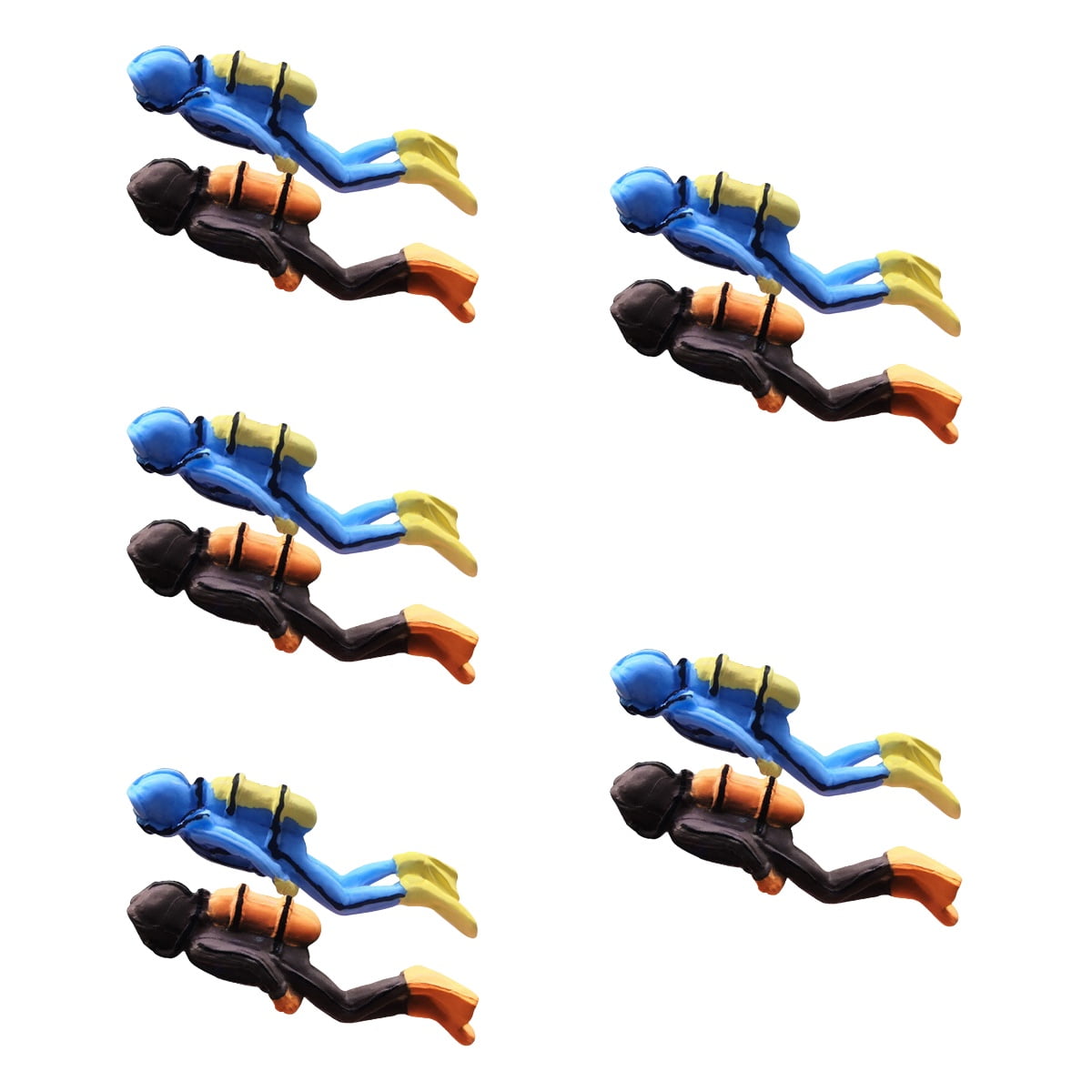 5 PCS Underwater Swimmer Model Ocean Character Diver Swimmers Figurines ...