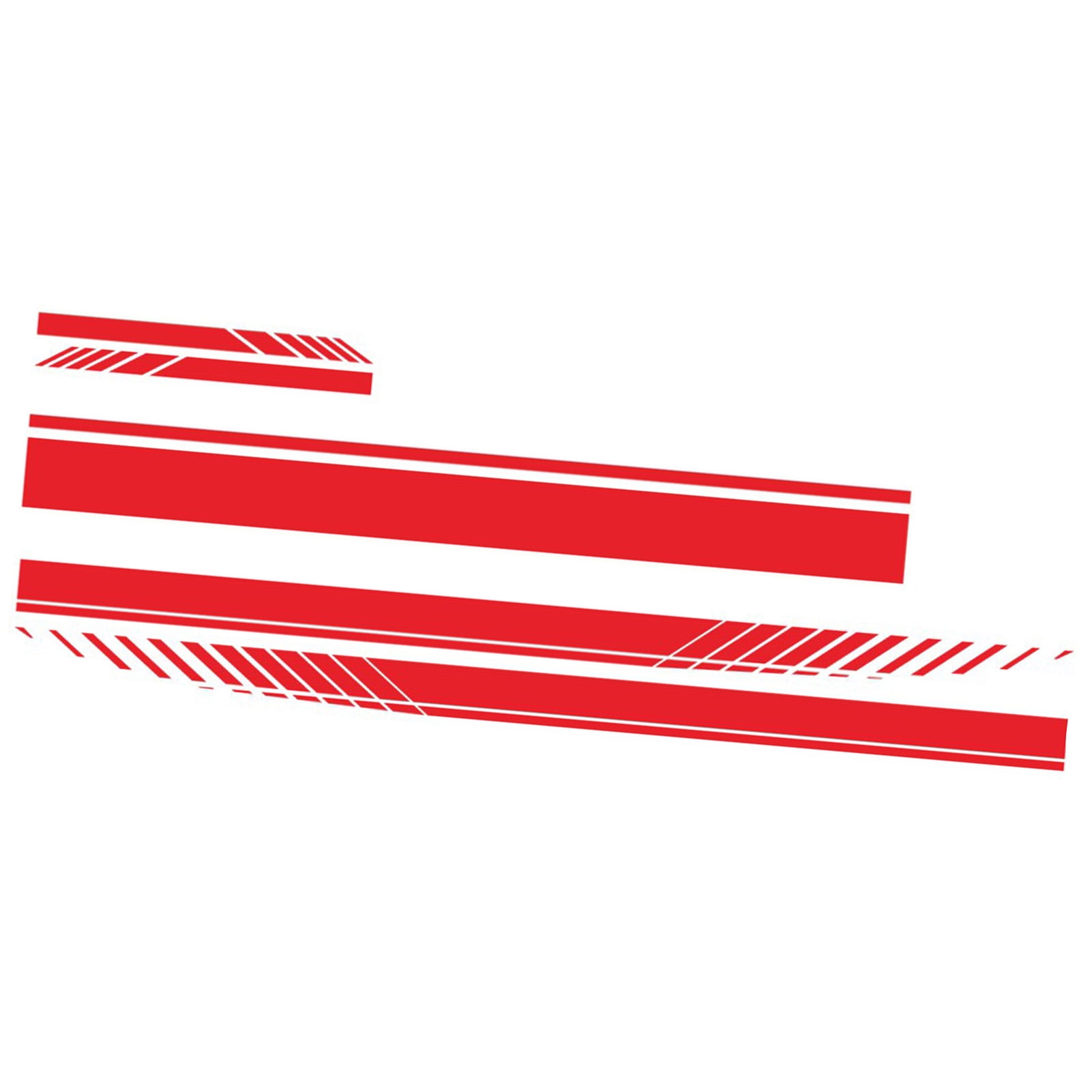 5 PCS Universal Red Car Racing Body Side Stripe Skirt Roof Hood Decal ...