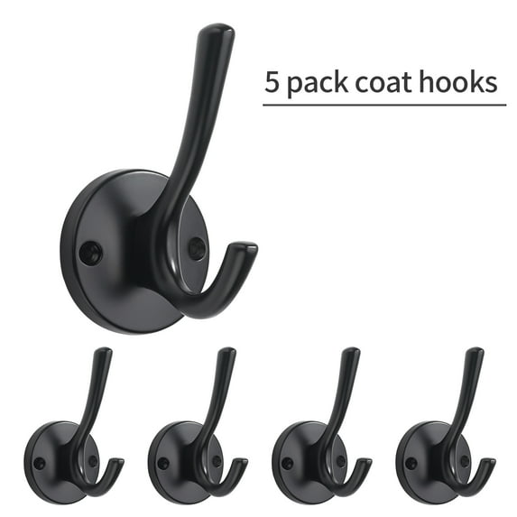 5 PCS Wall Hooks Coat Towel Robe Hooks For Bathroom Gold Kitchen Hook ...