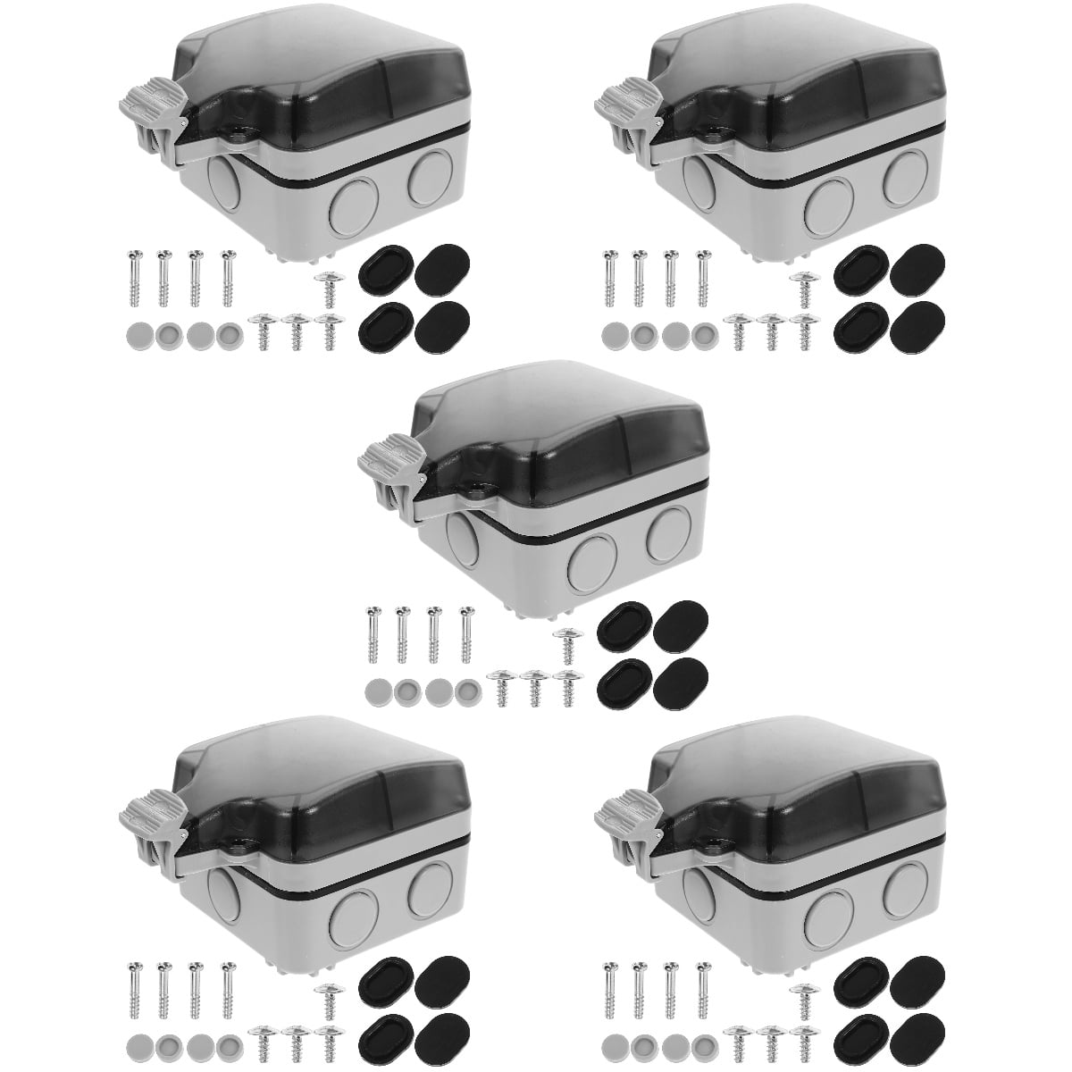 5 PCS Waterproof Junction Box Outdoor Extension Cord Cable Concealer ...