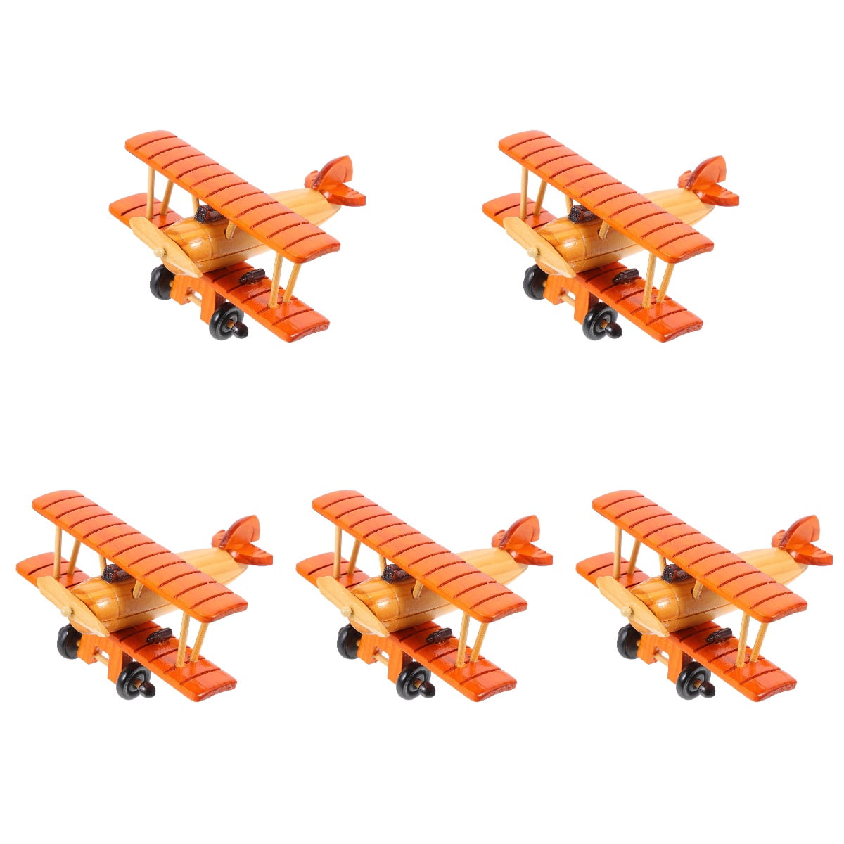 5 PCS Wooden Plane Decor Miniature Vacuum Model Airplane Kits Airplanes ...