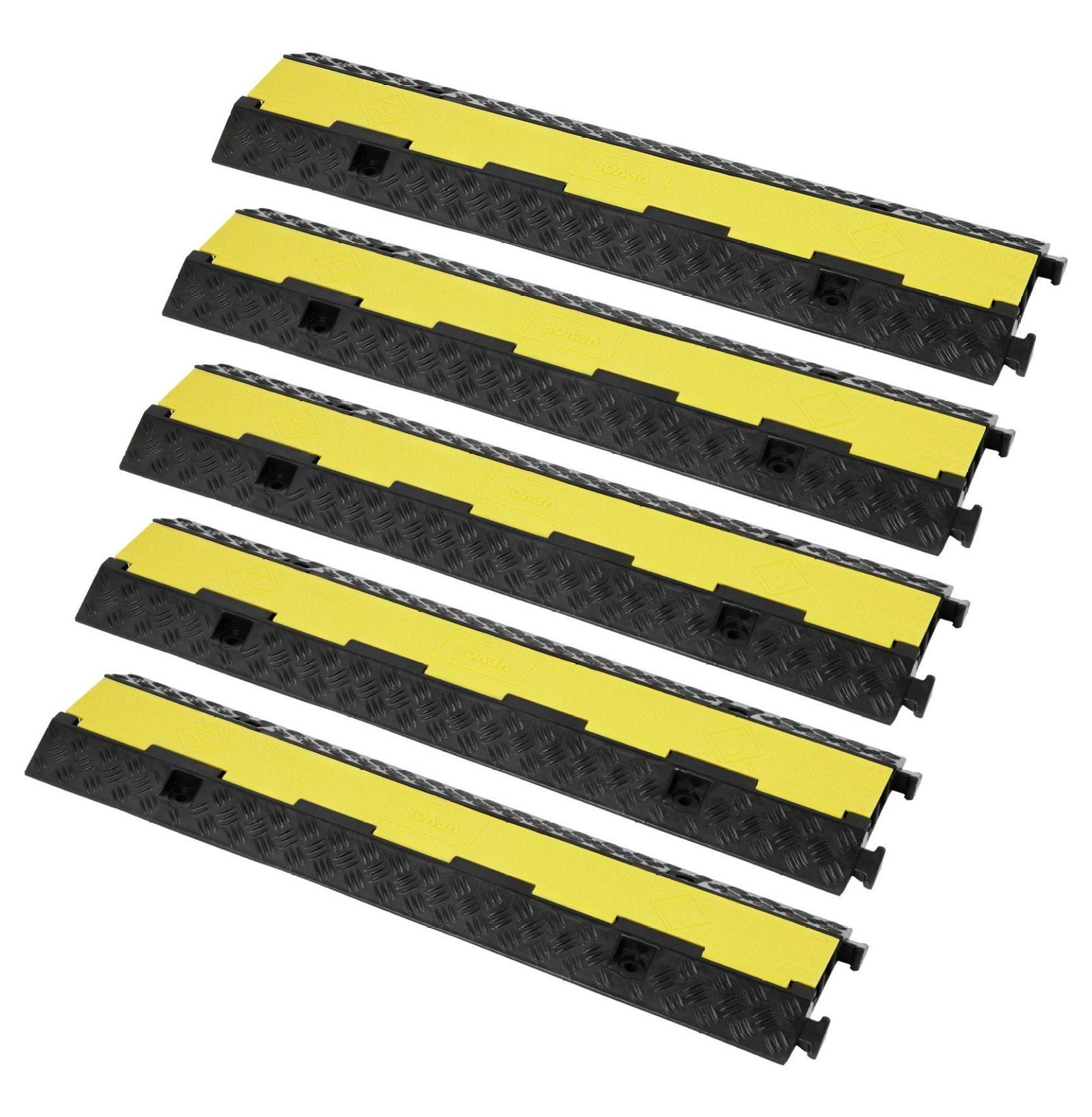 5 PCs Cable Protector Ramp 2 Channel 12000 lbs Load Wire Cable Cover ...