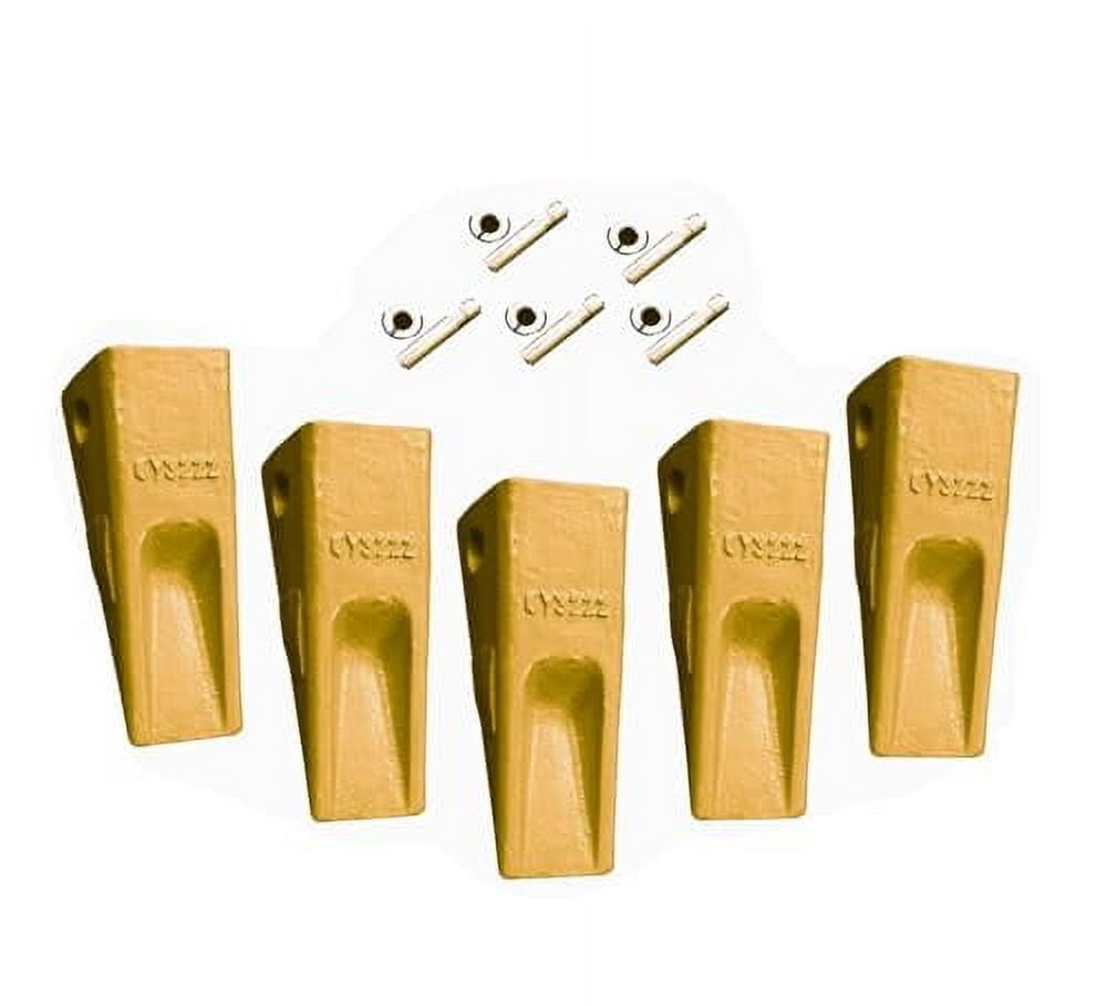 5 PK 6Y3222 Bucket Teeth, 6Y-3222 J225 FITS for J225 Style Backhoe ...