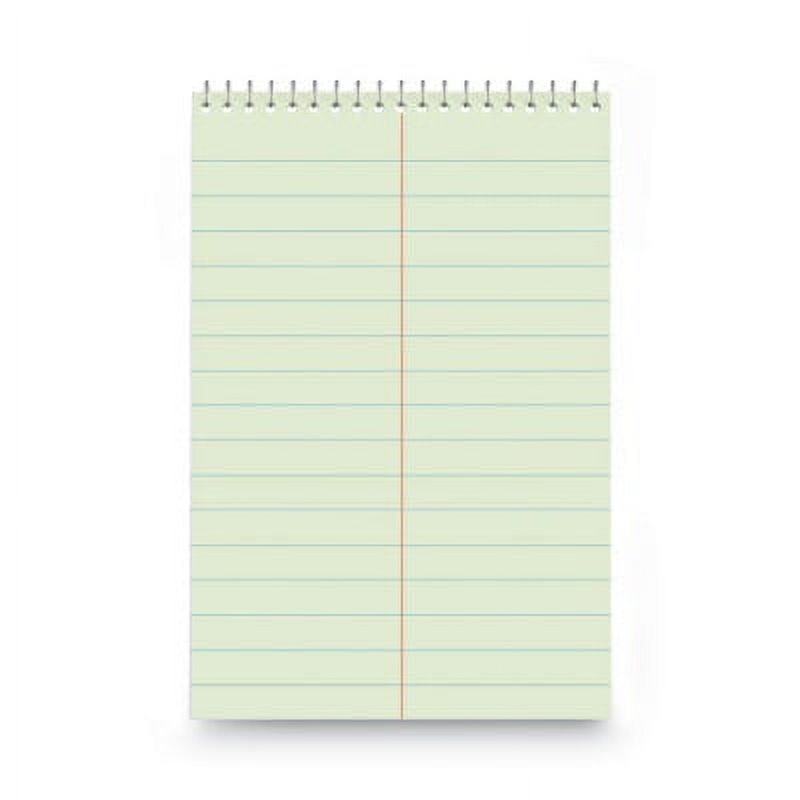5 PK,Universal Steno Pads, Pitman Rule, Red Cover, 60 Green-Tint 6 x 9 ...