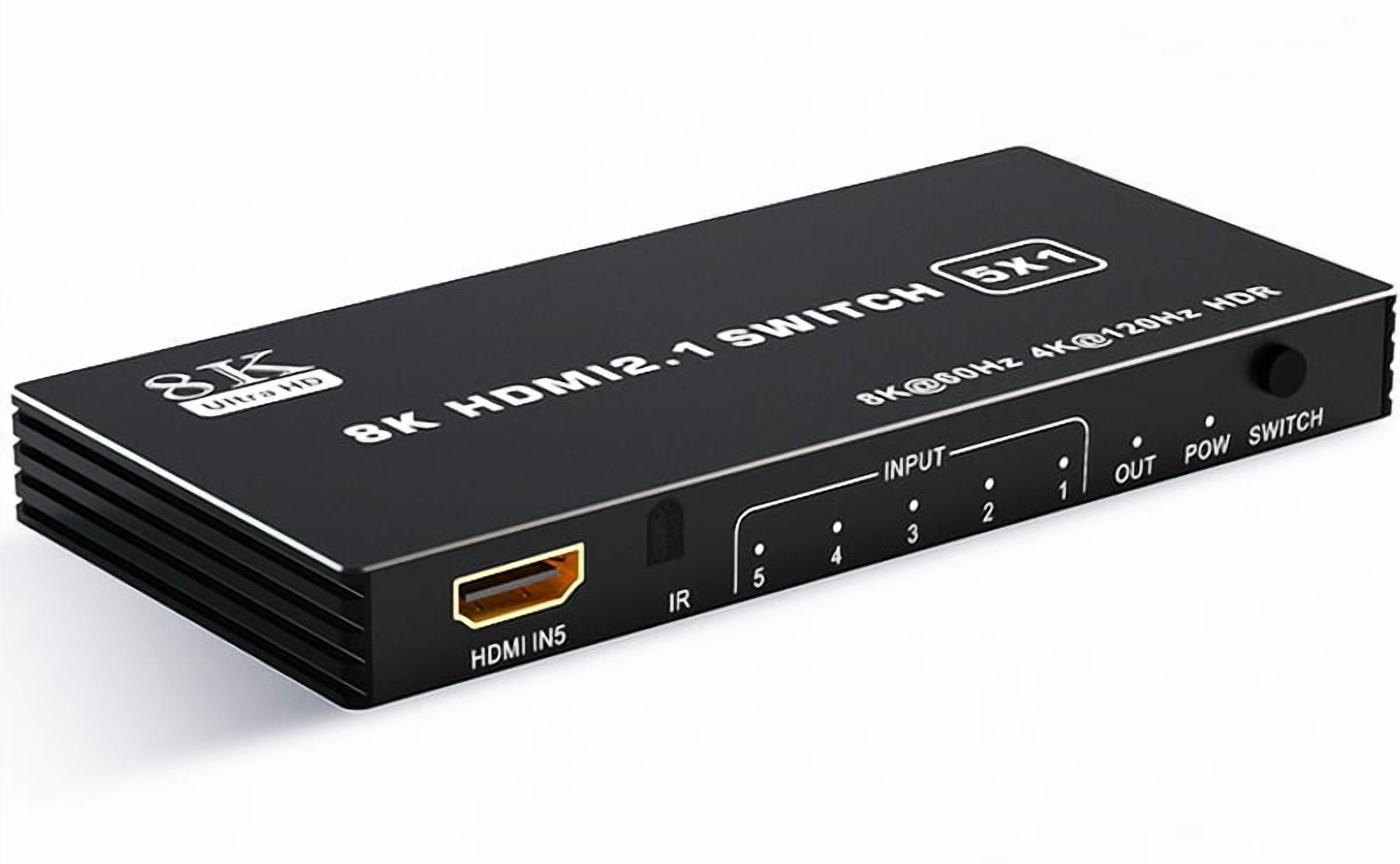 5 PORTS 8K UHD HDMI 2.1 Switch 4K@120Hz 8K Video Switcher Adapter with ...