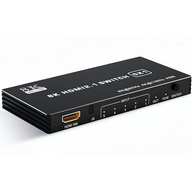 5 PORTS 8K UHD HDMI 2.1 Switch 4K@120Hz 8K Video Switcher Adapter with ...