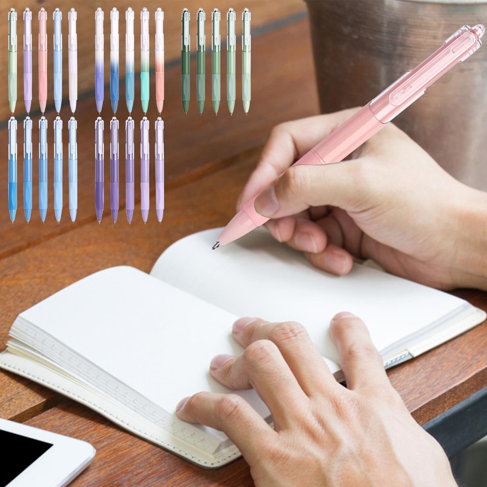 5-Pack 0.5mm Fine Tip Gel Pens for Writing & Drawing - Soft Ergonomic ...