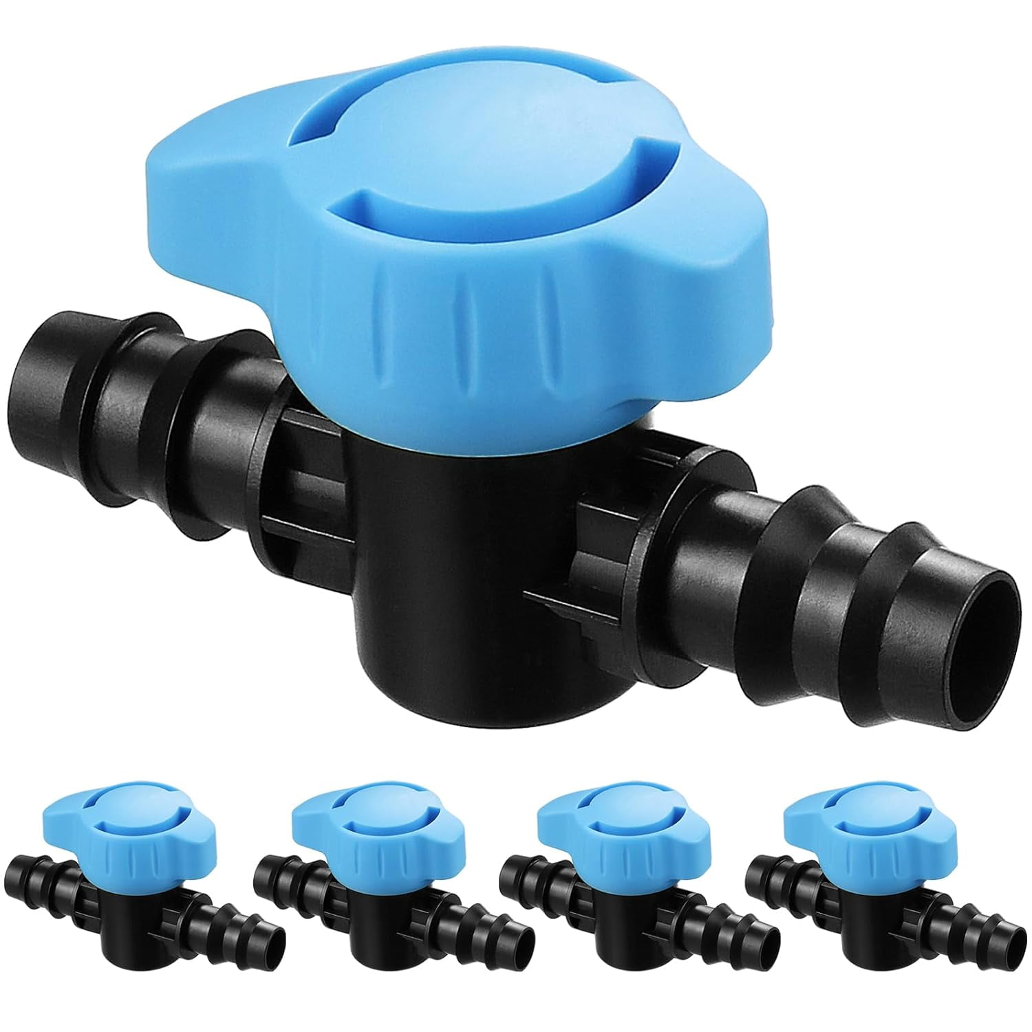 5 Pack 1/2 Inch Drip Irrigation Valve: in. in-Line Shut Off Valves for ...