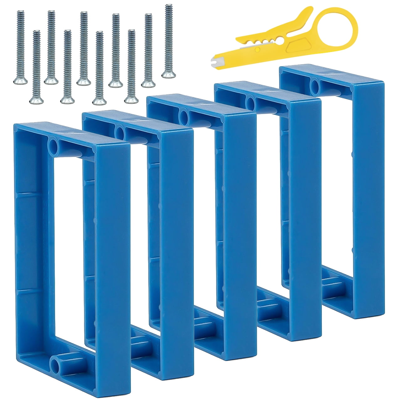 5-Pack 1/2" Single Gang Receptacle Outlet Box Extenders with Screws ...