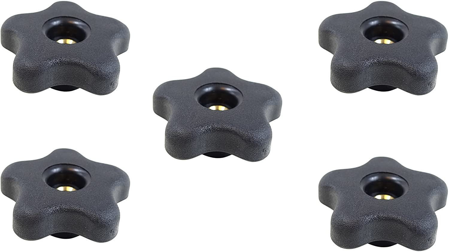 5 Pack 1/4"-20 5 Star Knobs, Thumb Screw Threaded Knobs for T Track ...