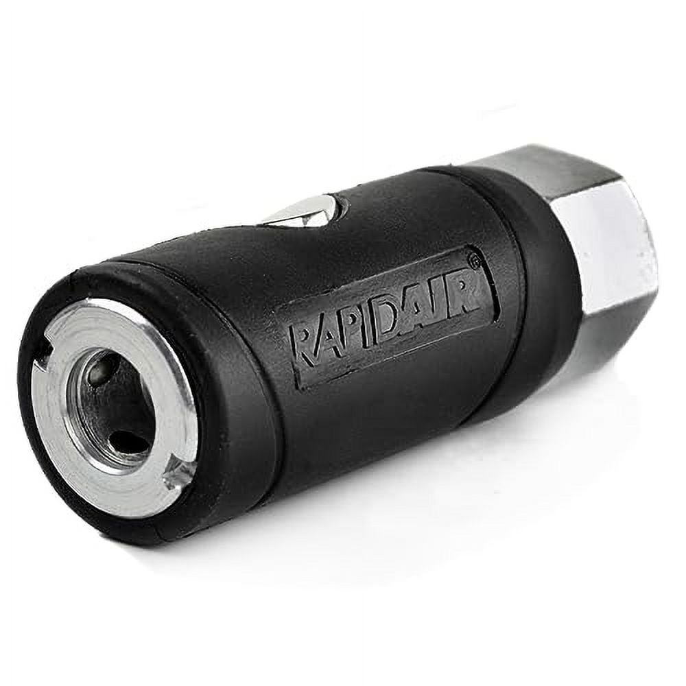 5 Pack 1/4" FNPT Safety Couplers Industrial Style Air Plug Push Button ...