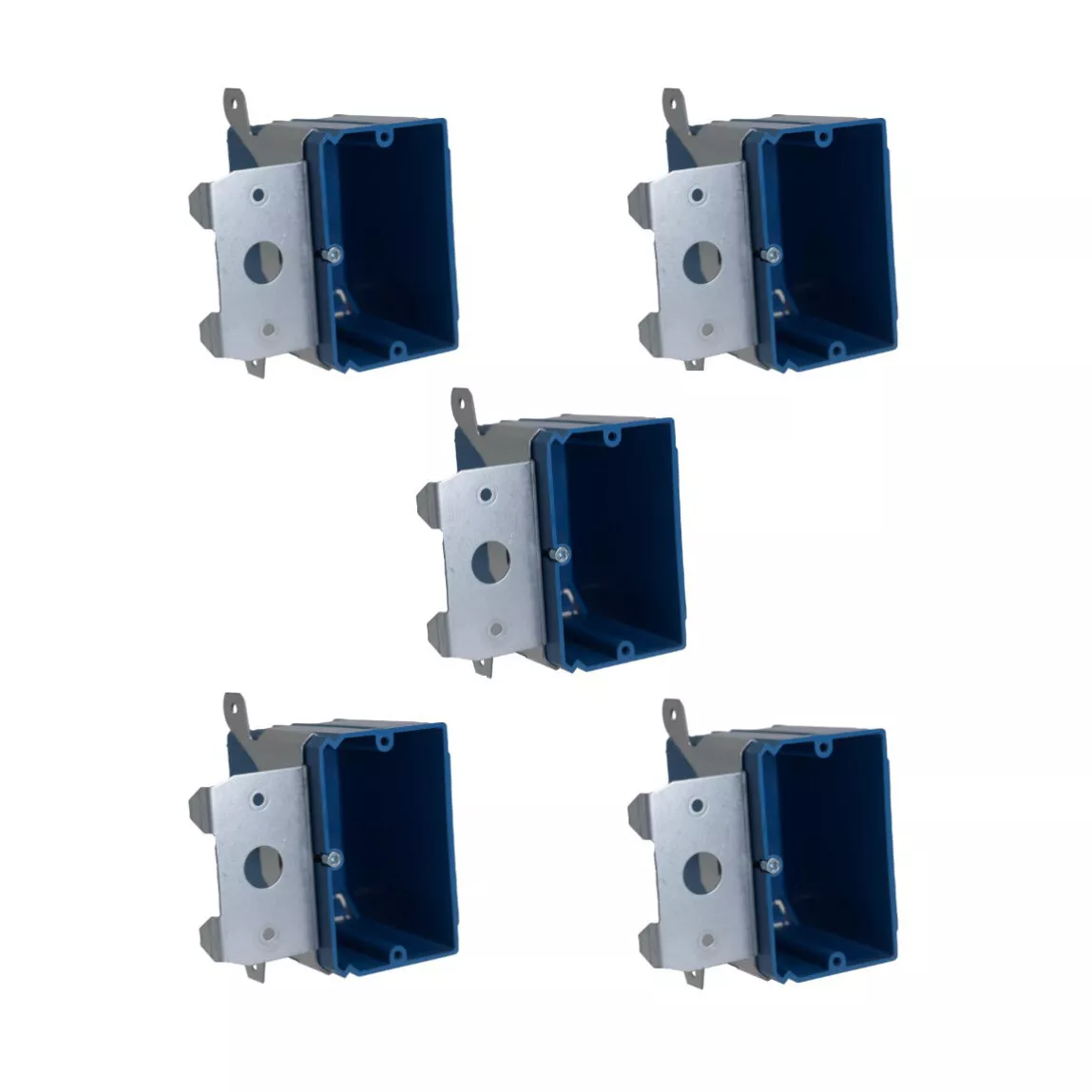 5 Pack 1-Gang Outlet/Switch Box with Adjustable Bracket New Work ETL 21 ...