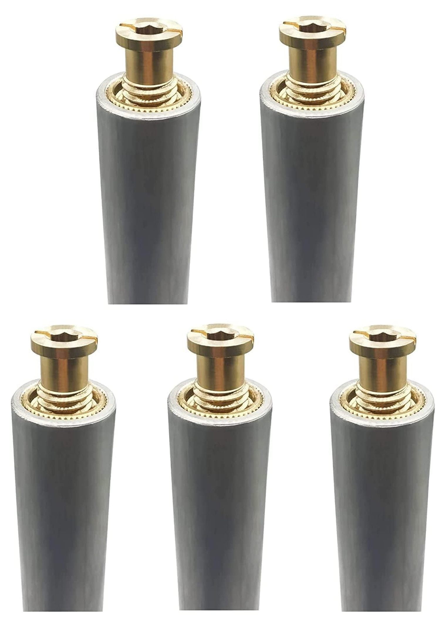 5 Pack 10” Aluminum Tube with Brass Anchor for Pool Safety Cover ...