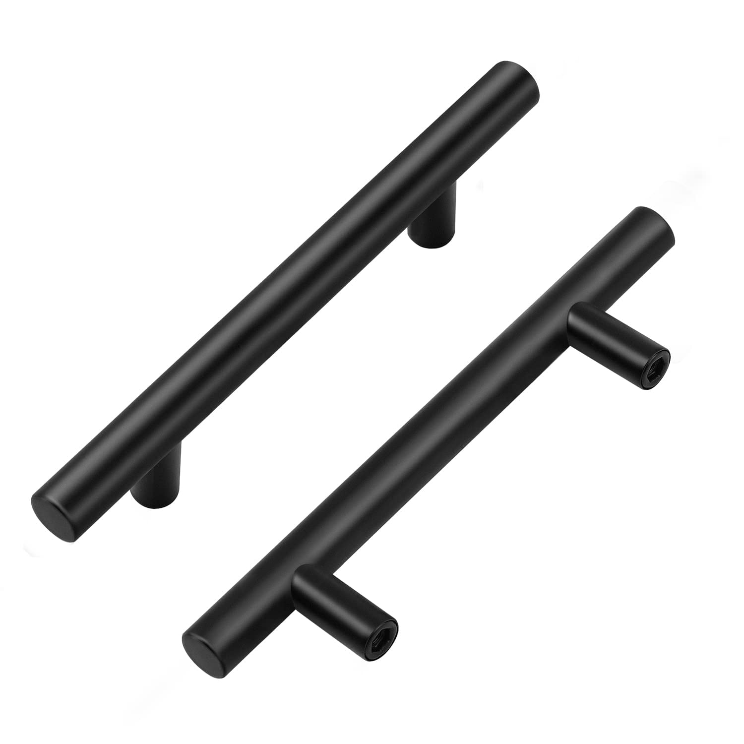 5 Pack 10 Inch Black Cabinet Handles Matte Black Cabinet Pulls Black ...