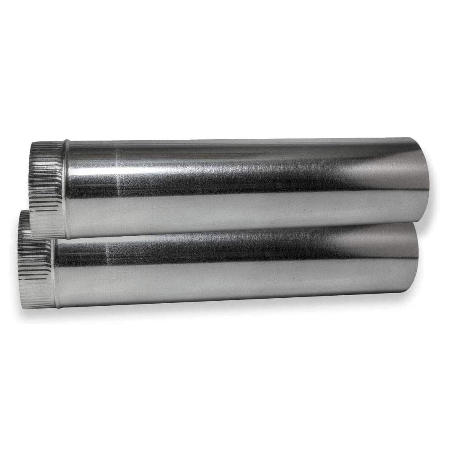 5 Pack 10"x24" Long - Round Duct Sheet Metal Pipe - 26 Gauge Galvanized ...