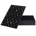 5-Pack Stackable Velvet Ring Display Tray - 100 Slots Organizer for ...
