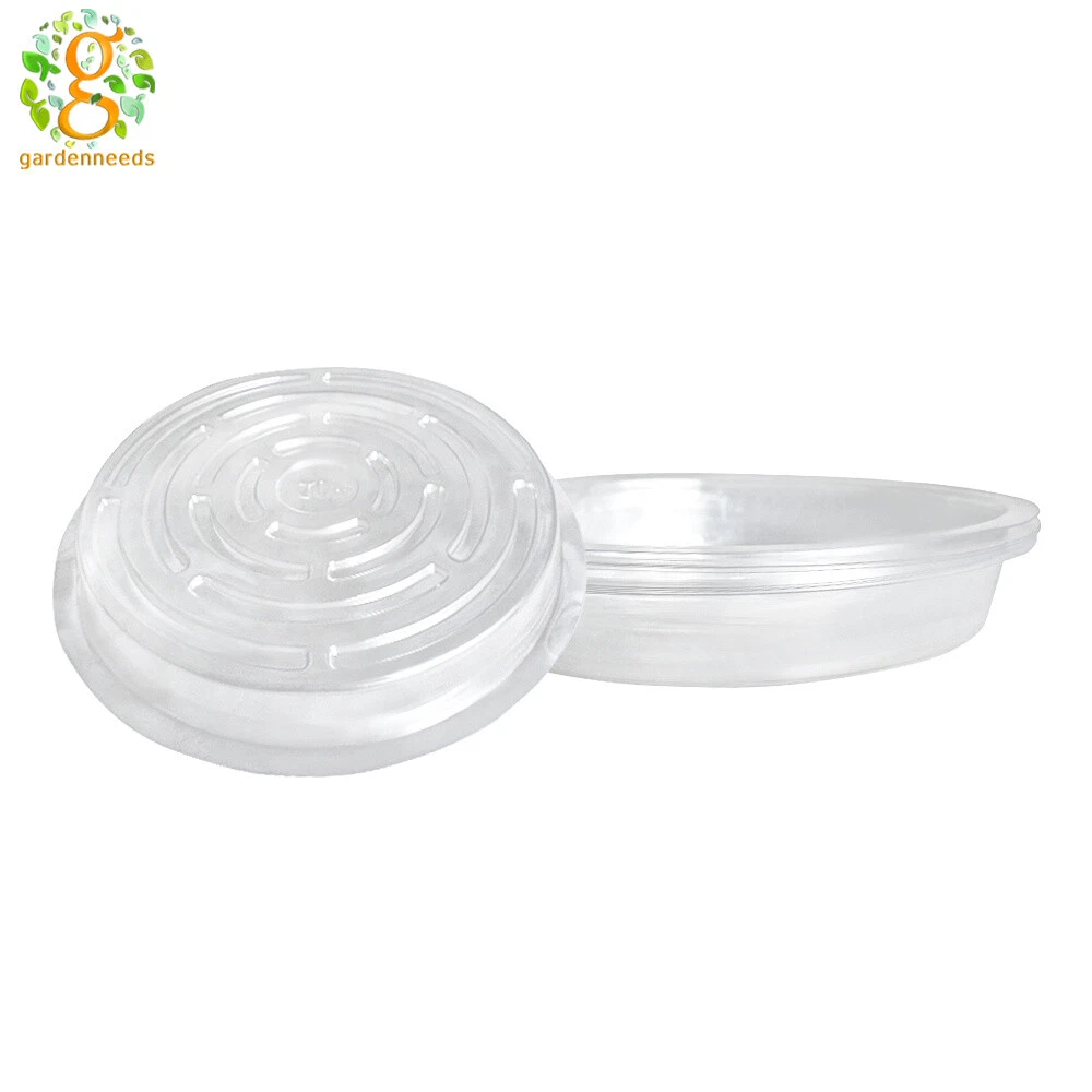5 Pack 10In Plastic Flower Plant Pots Reusable Planter Dishes Saucer ...