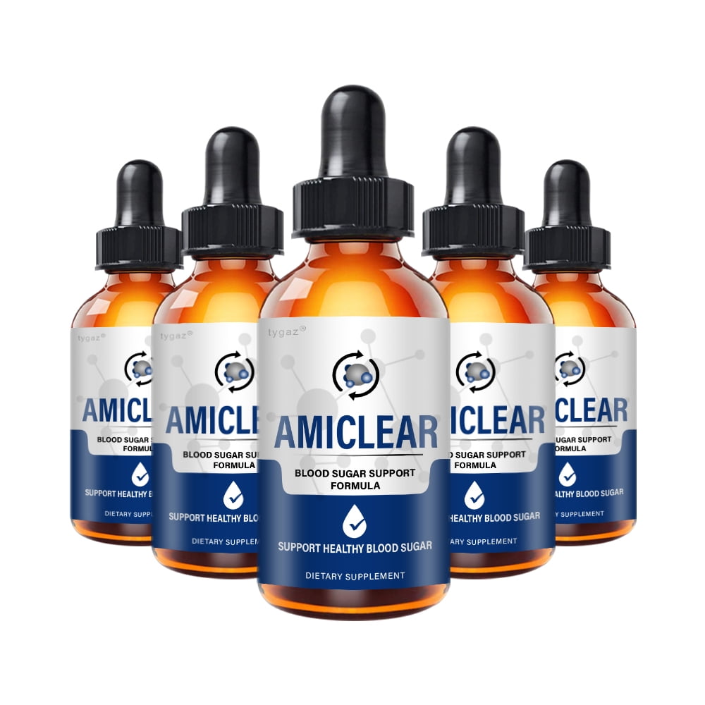 Amicoar 5-Pack, 10 Oz Sugar Support Liquid Drops for Glucose Metabolism ...