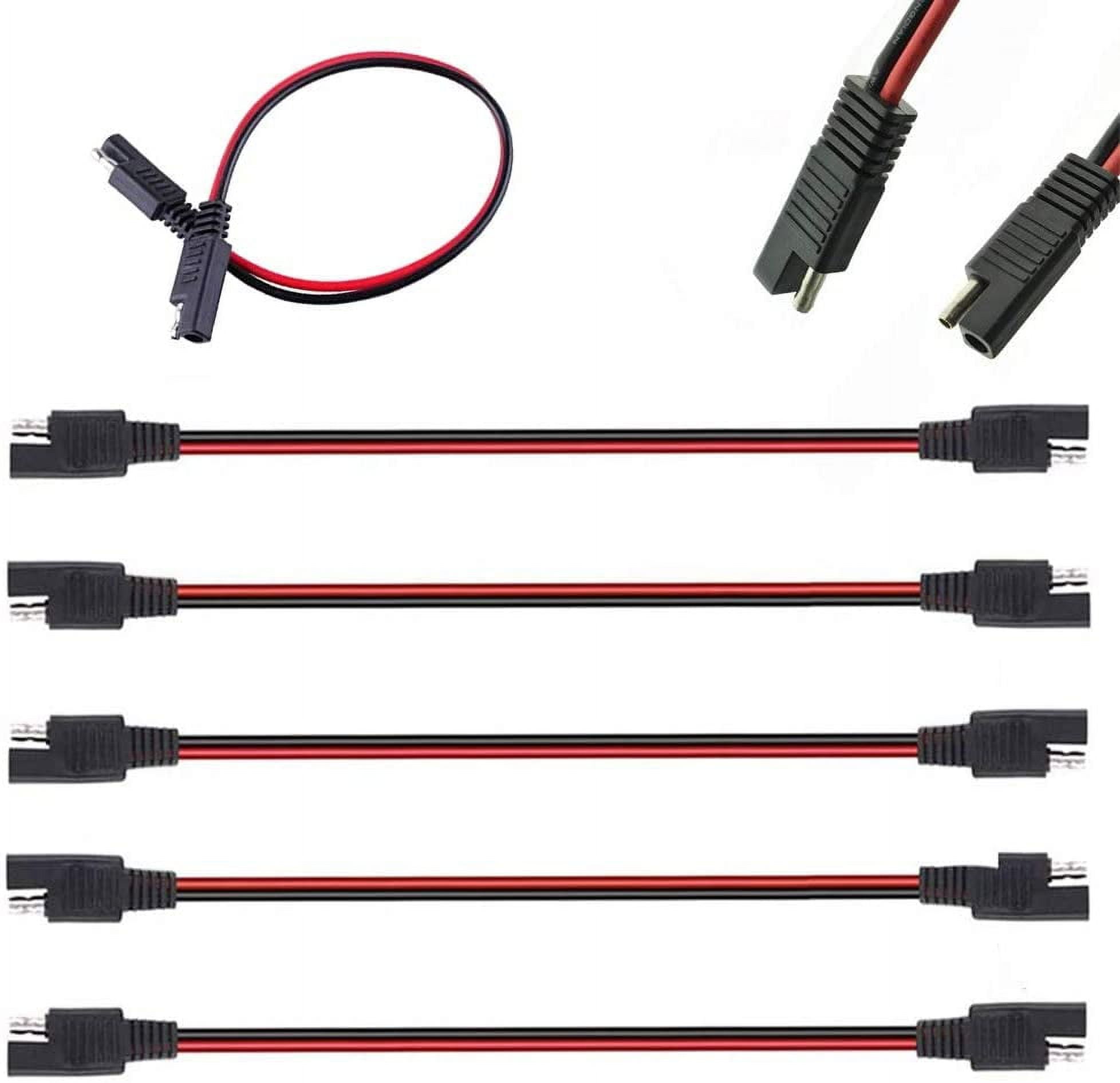 5 Pack 12" 12 Gauge 2 Pin Quick Disconnect Audiopipe Polarized Wire ...