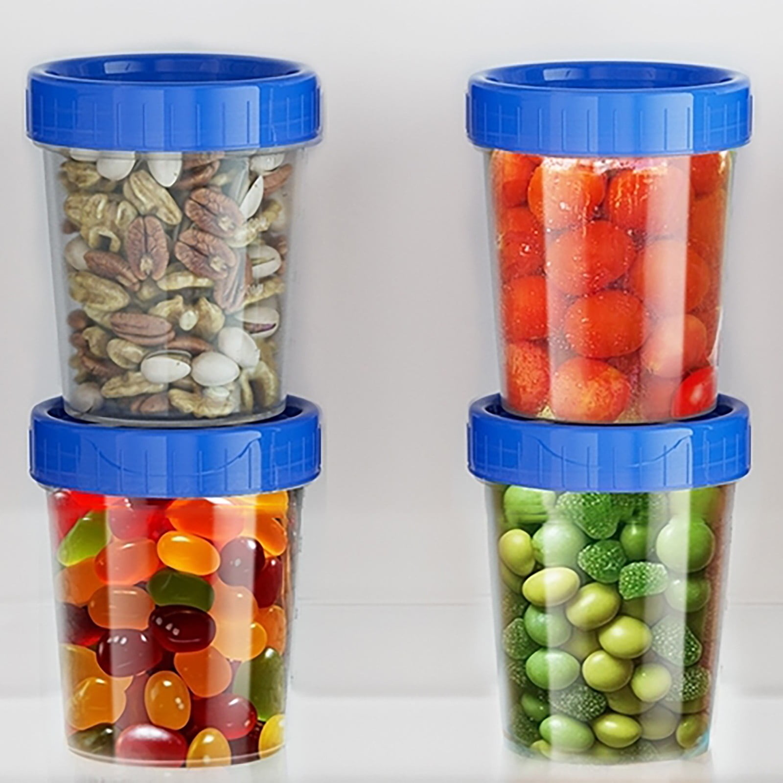 5 Pack 120ml Clear Dipping Cups with Lids - Leakproof Stackable ...