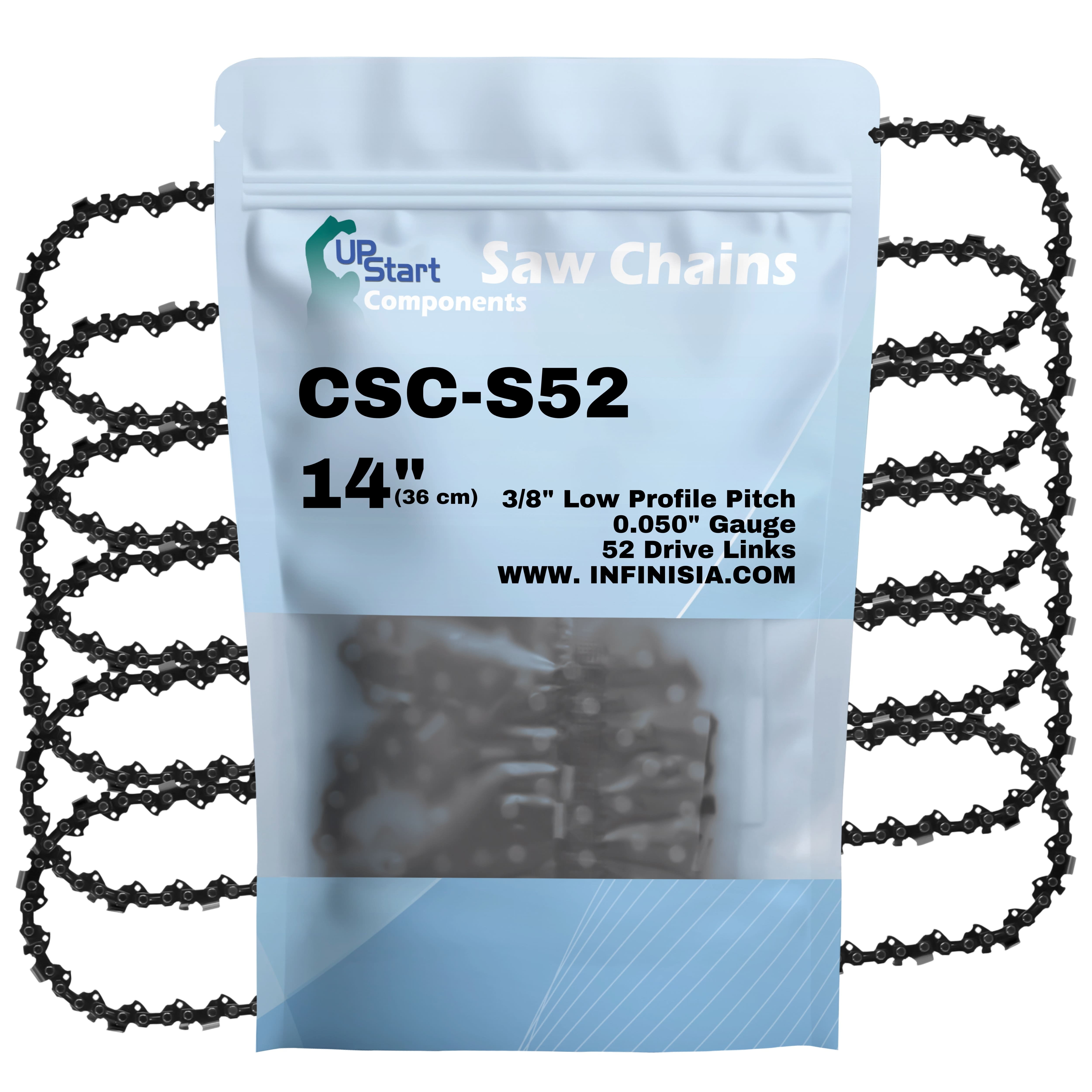 5-Pack 14-inch Chainsaw Chain Replacement for Craftsman 35180 Chainsaws ...