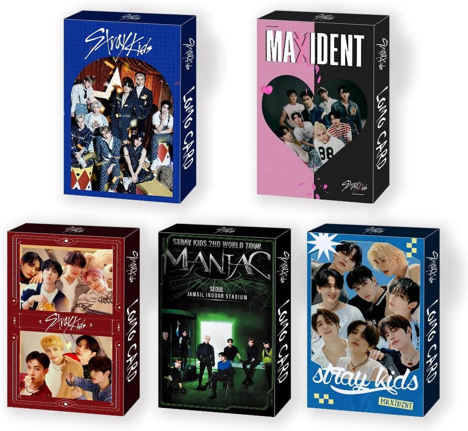 Stray Kids 5 Pack/150 Pcs Kpop Lomo Card Photocards with Postcards Box ...