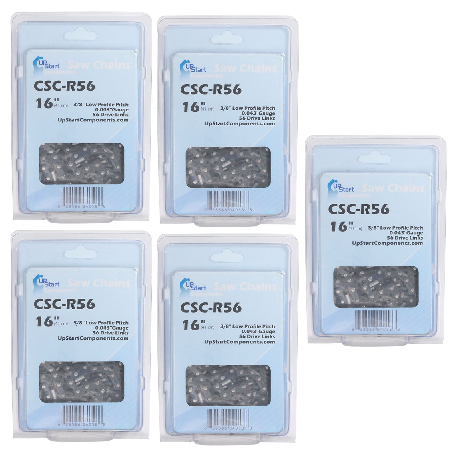 5-Pack 16-Inch Chainsaw Chain Replacement for Greenworks GS180 2001902 ...