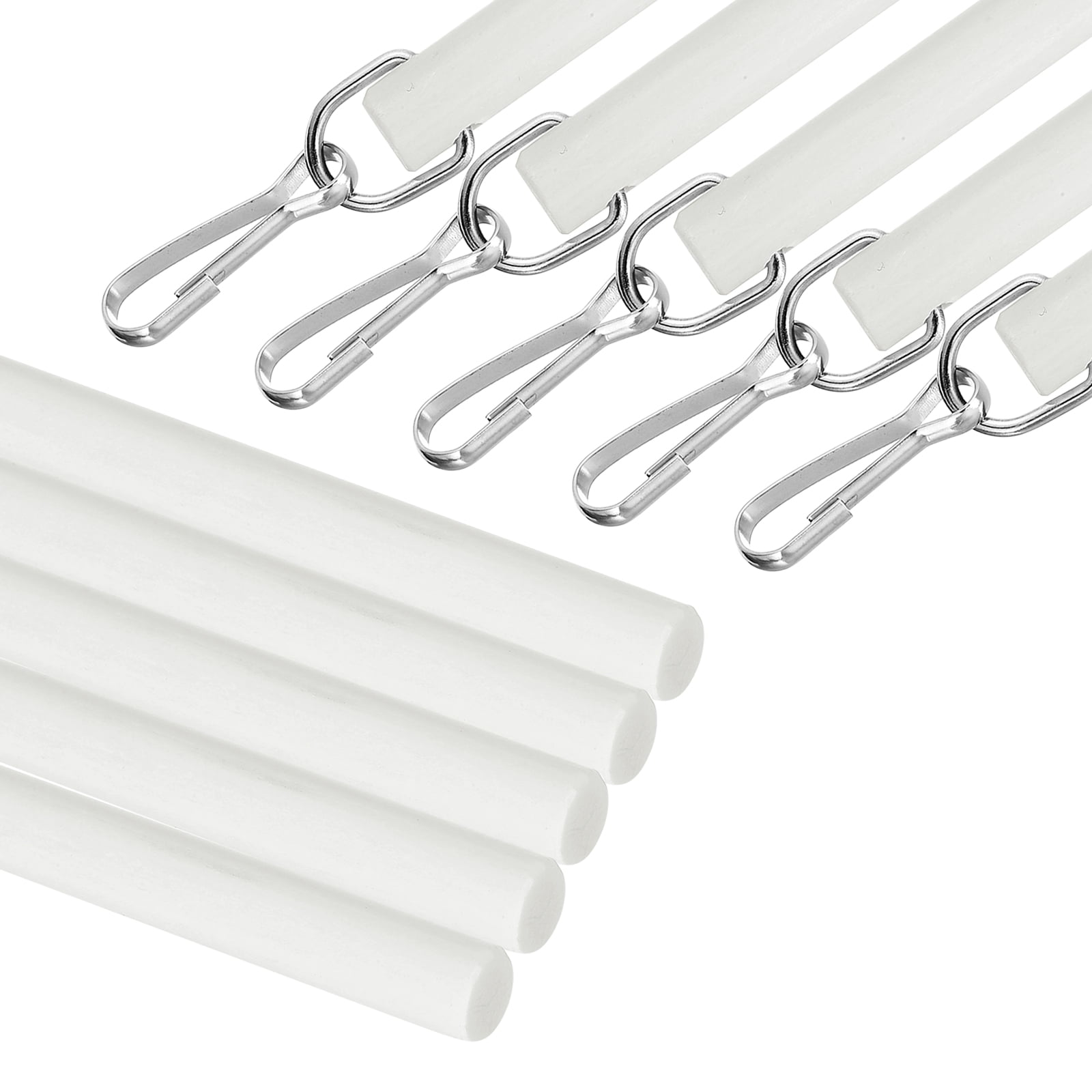 5 Pack 17" Acrylic Drapery Wand, Invisible Curtain Pull Rod with Hook ...