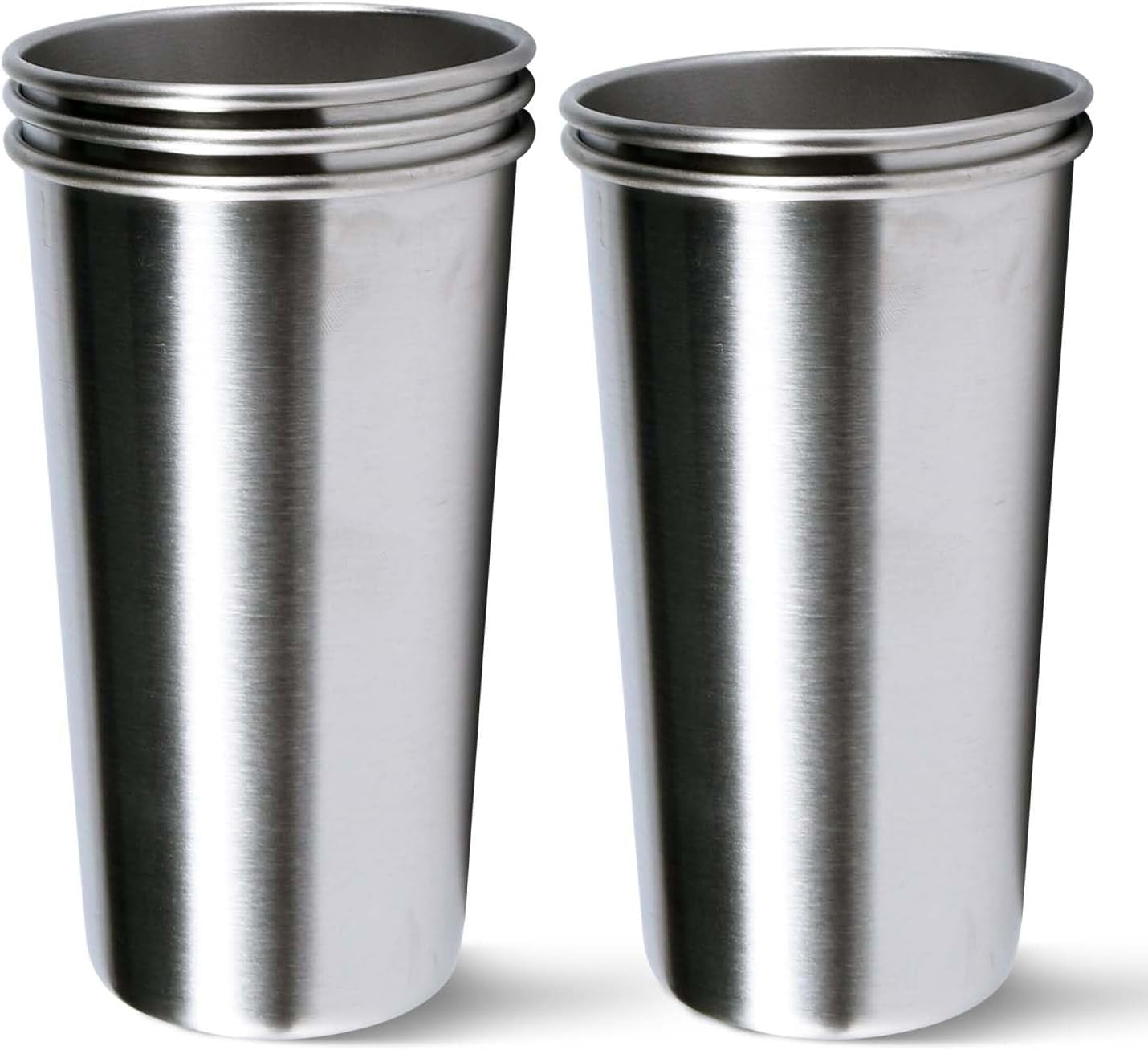 5 Pack 20 Ounce Stainless Steel Pint Cups Shatterproof Cup Tumblers ...