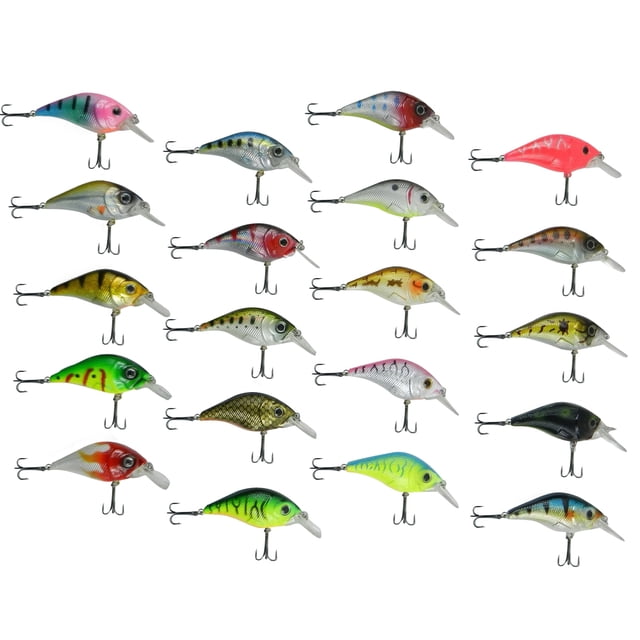5 Pack - 20 Pieces Variety Color Selected Tournament Fishing Lures ...