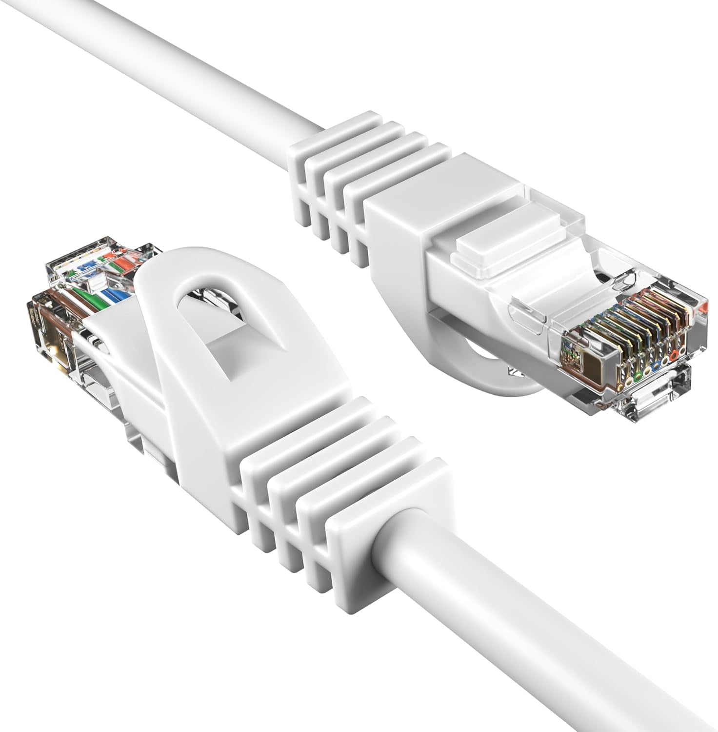 5-Pack - 200FT White Cat5e Network Ethernet Patch Cable, 350Mhz ...