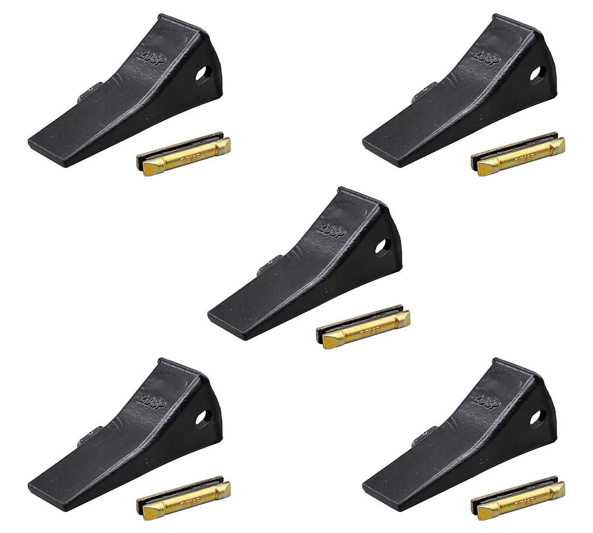 5 Pack 230SP Backhoe Bucket Teeth with 23FP Flexpins Compatible with H ...