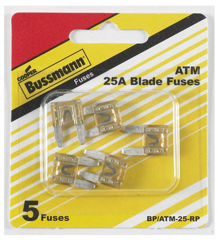5 Pack 25A 32V Clear Fast Acting Mini Blade Fuse Color Coded For Easy, Each - Walmart.com