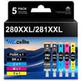 5 Pack 280 281 Ink Cartridge Compatible for Canon PGI-280XXL 281XXL Ink ...