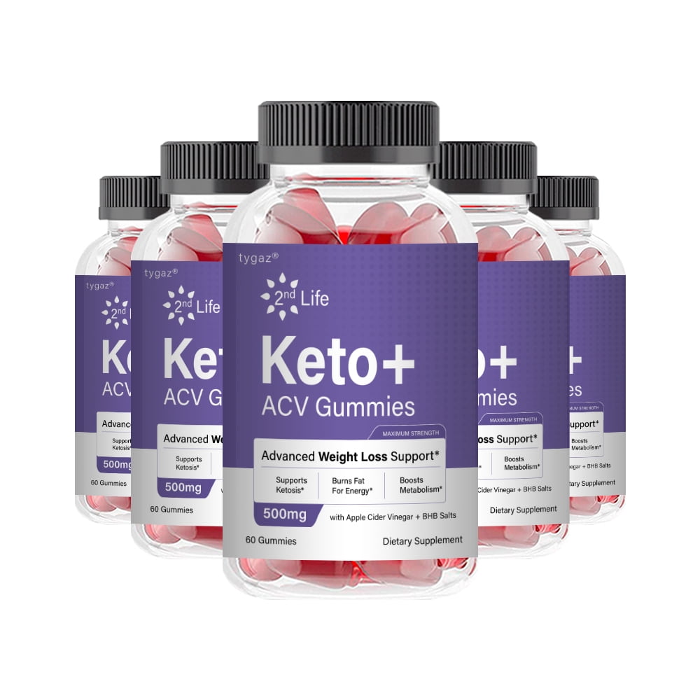 (5 Pack) 2nd Life Gummies - 2nd Life Keto ACV Gummies - Walmart.com