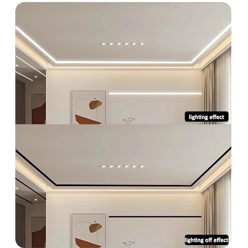 5 Pack 3.2ft/1Meter Plaster-in LED Aluminum Channel, Invisible Embedded ...