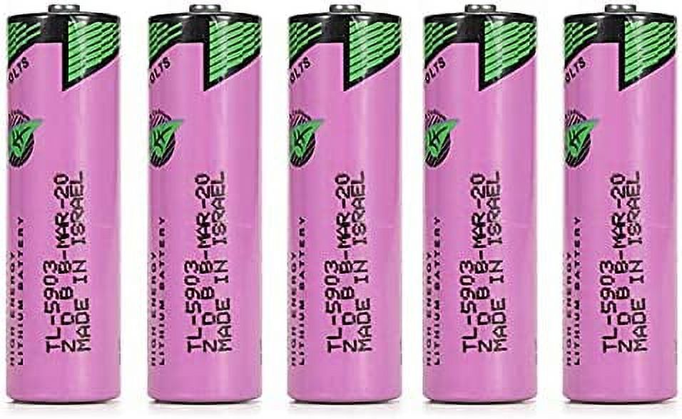 (5-Pack) 3.6V 2400mAh TL-5903 AA Lithium Battery for Tadiran TL-5903 SL ...