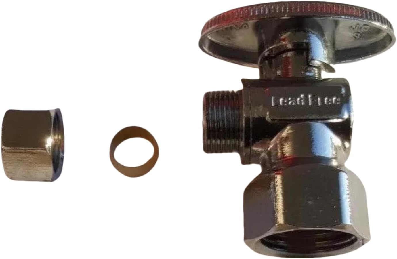 5-Pack 3/8" OD Compression x 1/2" Female Angle Stop Valve, 1/4 Turn On ...