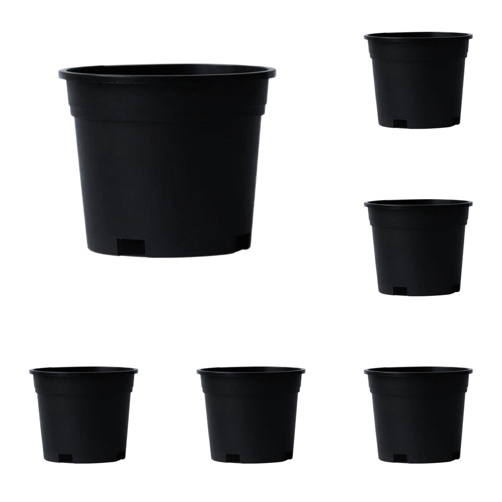 5 Pack 3 Gallon Nursery Pots - Flexible Plastic Plant Containers for ...