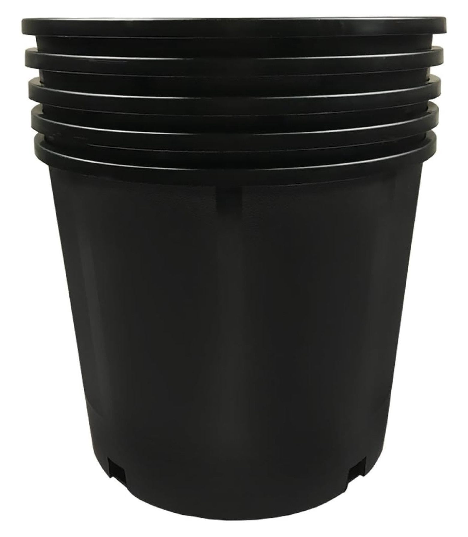 5-Pack 3 Gallon Premium Black Plastic Nursery Plant Container Garden ...