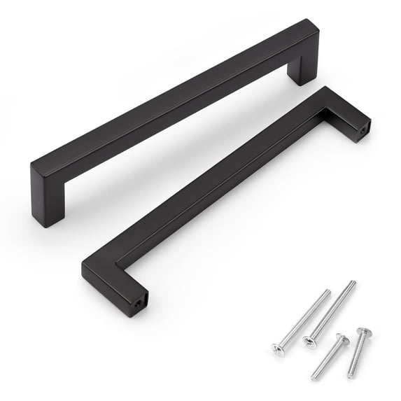 5 Pack 3 inch Kitchen Cabinet Pulls and Handles Matte Black, Bathroom ...