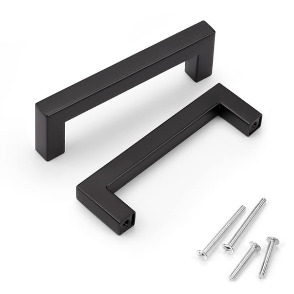 5 Pack 3 inch Kitchen Cabinet Pulls and Handles Matte Black, Bathroom ...