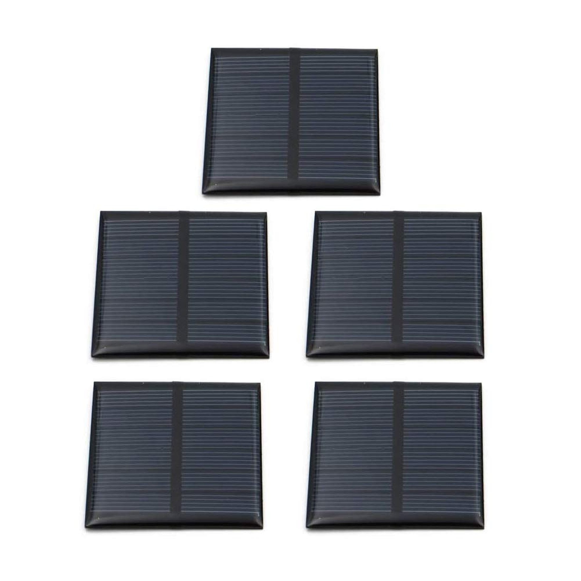 5-Pack 3V 150mA Mini Polysilicon Solar Panel Kit for DIY Projects ...